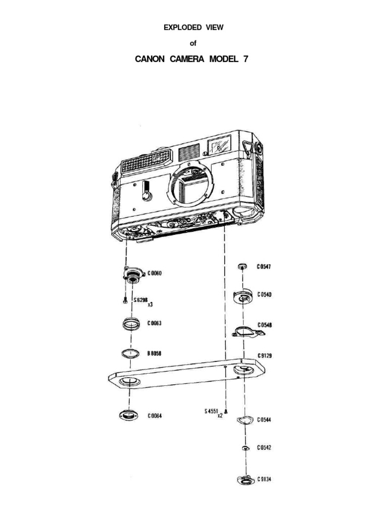 Canon Camera Model 7: Exploded View of | PDF