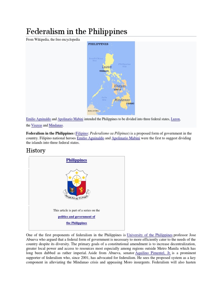 Federalism in the Philippines Explained | PDF | Government ...