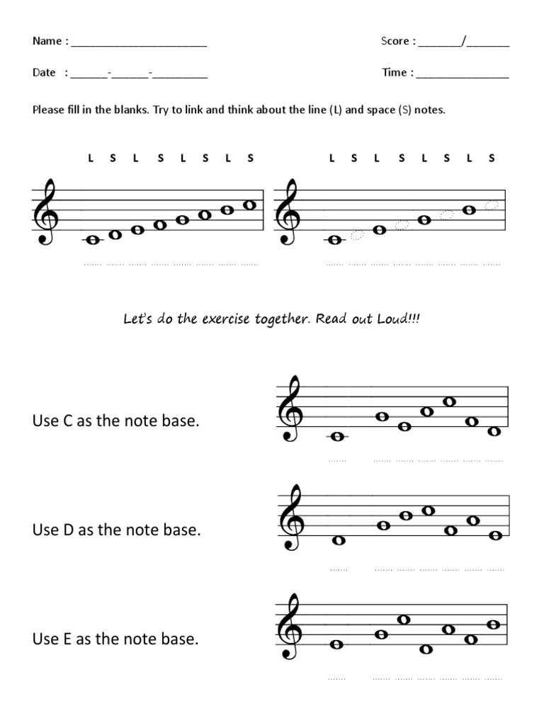 Theory Exercise For Children | PDF