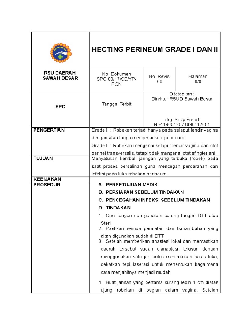 Hecting Perineum Grade I Dan Ii | PDF
