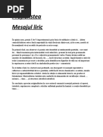 Schema Mesaj Text Liric | PDF