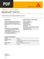 Sikacrete®-211 Product Data Sheet | PDF | Concrete | Strength Of Materials