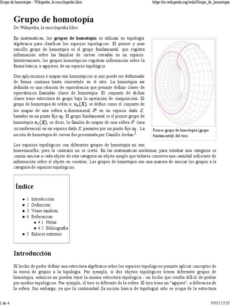 Grupo de Homotopía | PDF | Álgebra abstracta | Funciones y mapeos