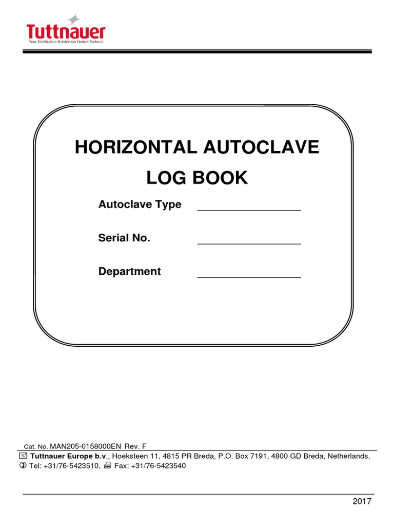 Log Book Horizontal | PDF | Sterilization (Microbiology) | Valve