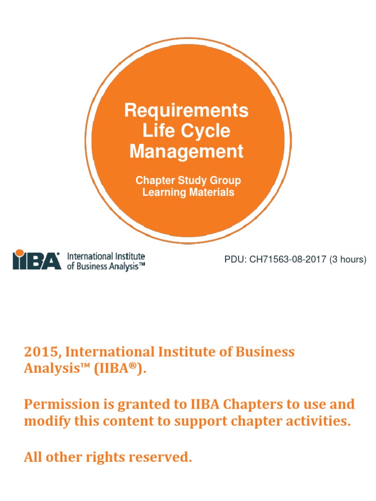 Requirements Lifecycle Management | Business Analysis | Life Cycle ...