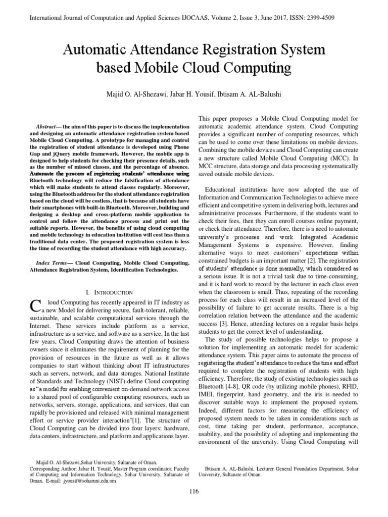 Automatic Attendance Registration System Based Mobile Cloud Computing ...