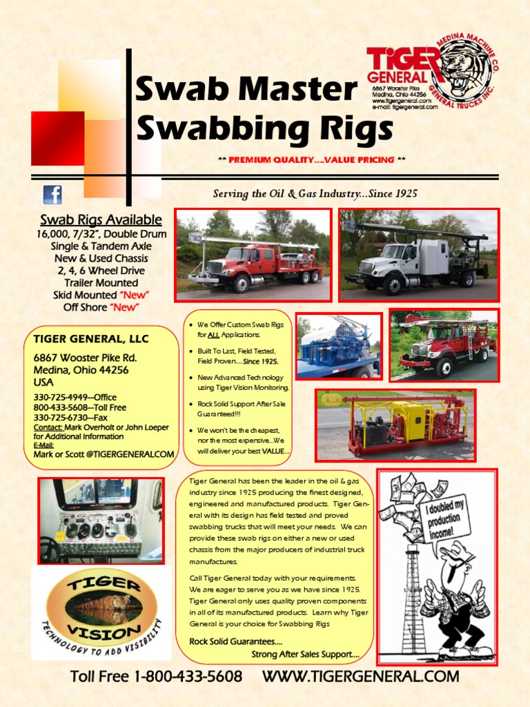 Swab Rig Flyer PDF | PDF | Drilling Rig | Transmission (Mechanics)