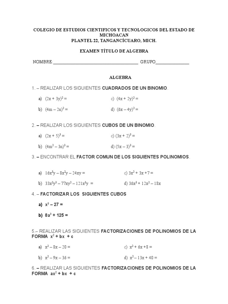 Título de Algebra | Descargar gratis PDF | Análisis matemático | Álgebra