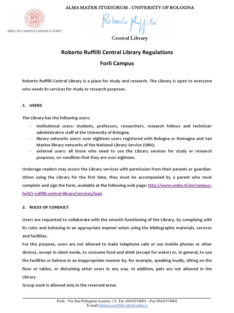 Library Regulations 2017 | PDF | Libraries | Information Science