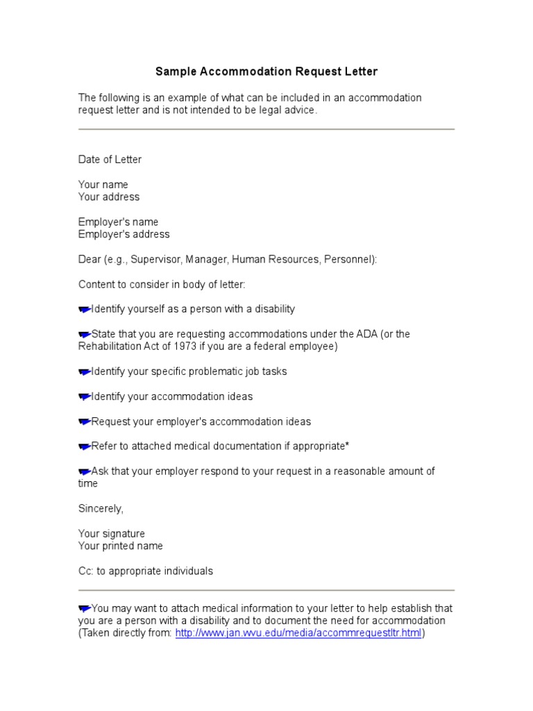 Sample Accommodation Request Letter.doc
