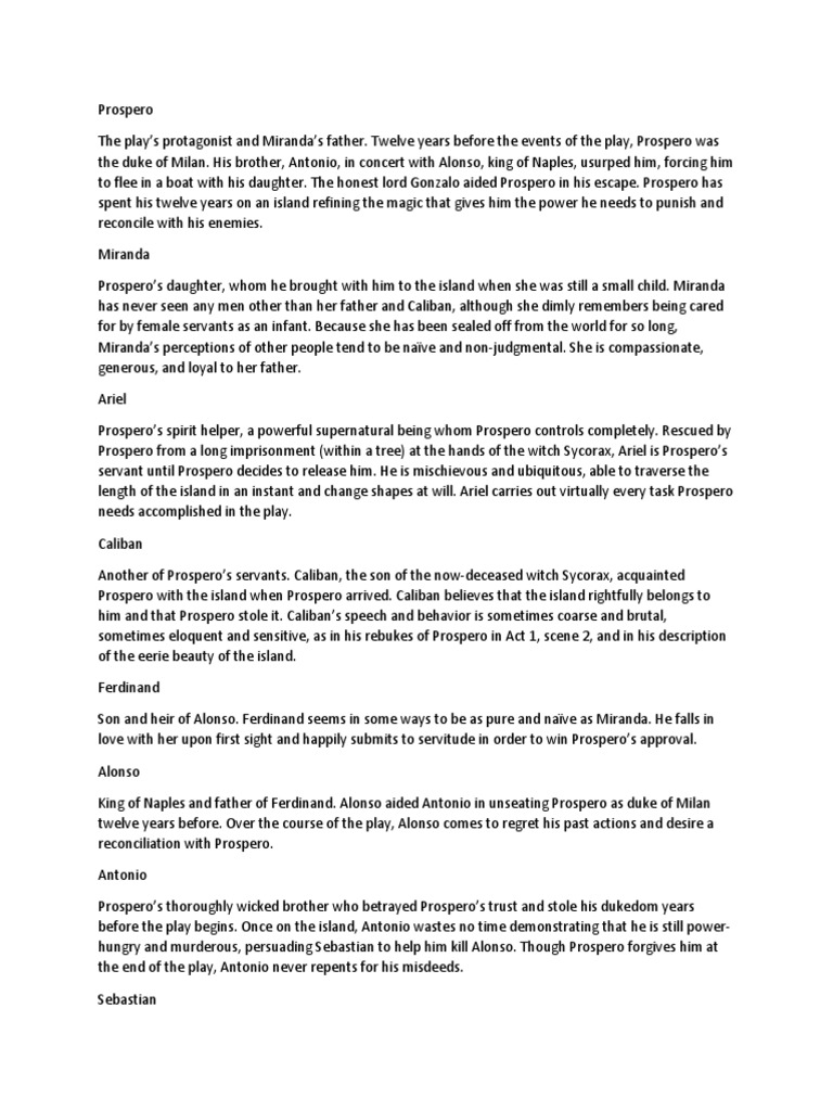 Prospero | PDF | The Tempest | Plays