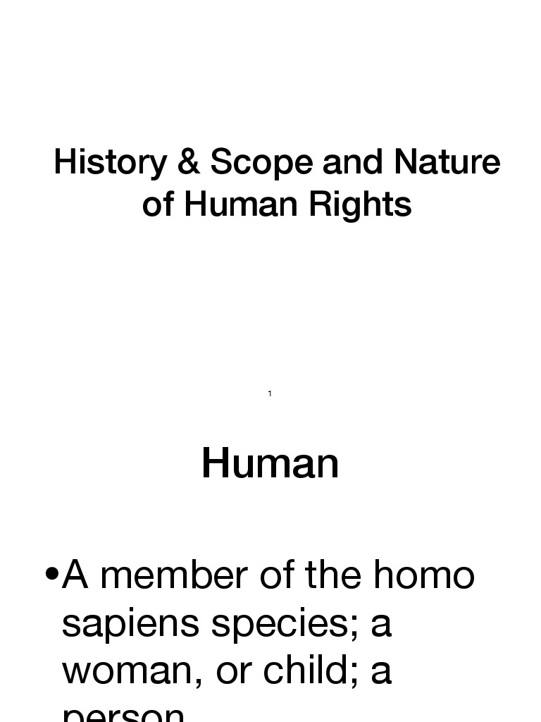 Human Rights - History & Scope and Nature | PDF | Natural And Legal ...
