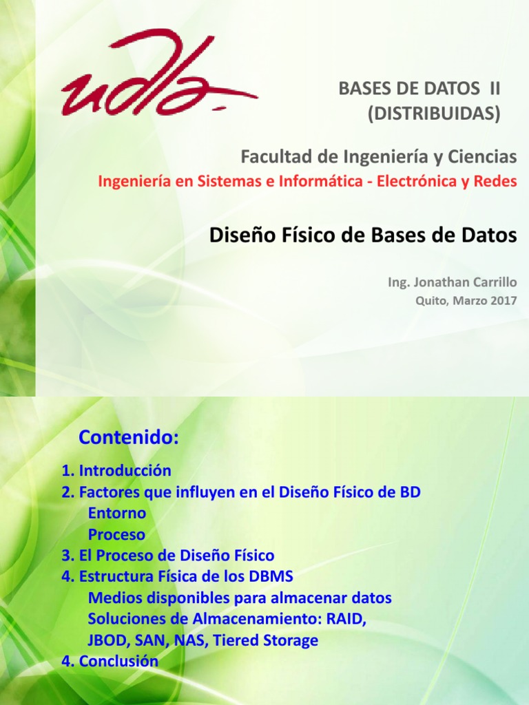 Diseño Físico de Base de Datos | PDF | Disco duro | Bases de datos