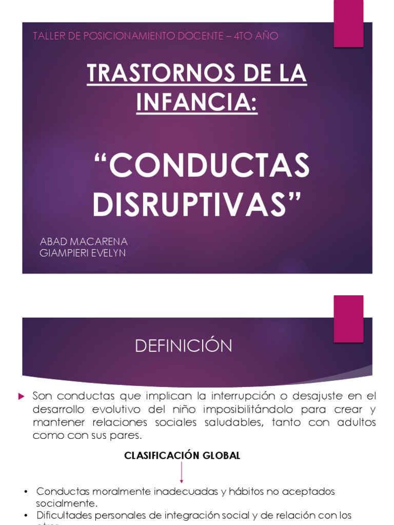 Conductas Disruptivas | PDF | Comportamiento | Motivación