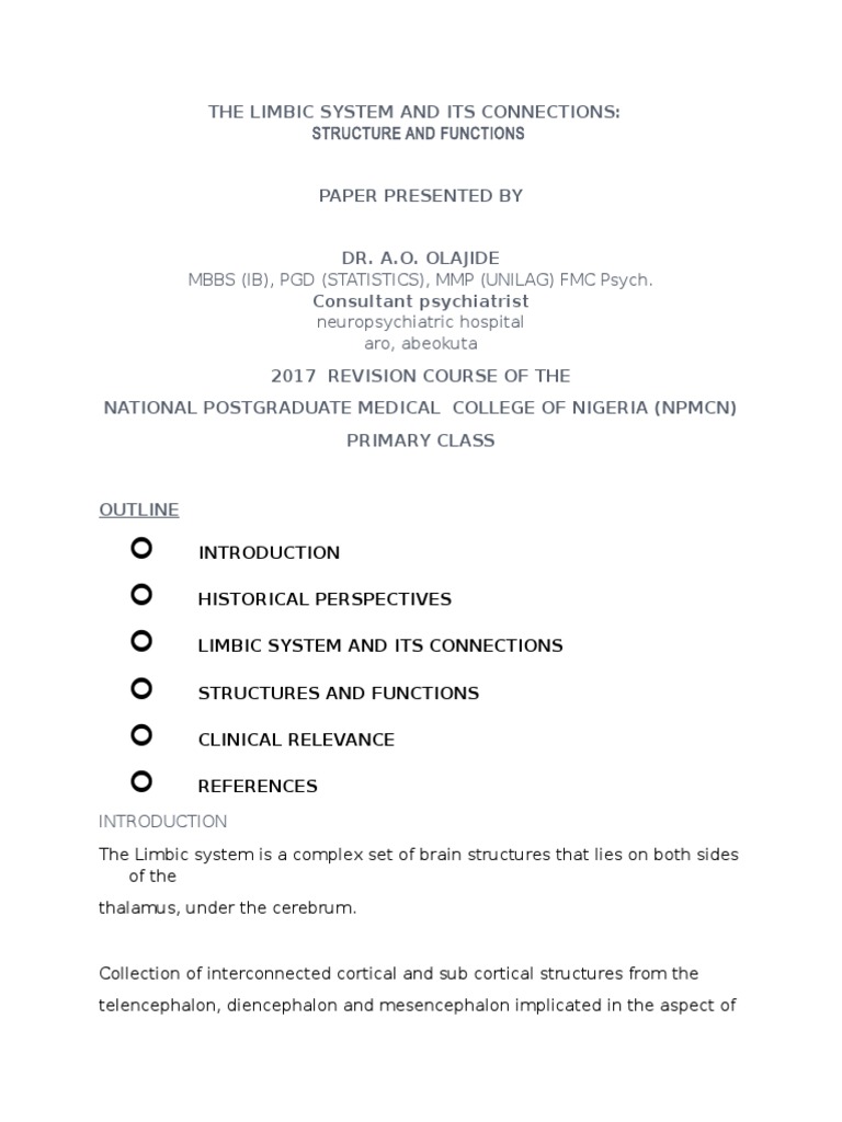 Limbic System | PDF | Limbic System | Hippocampus