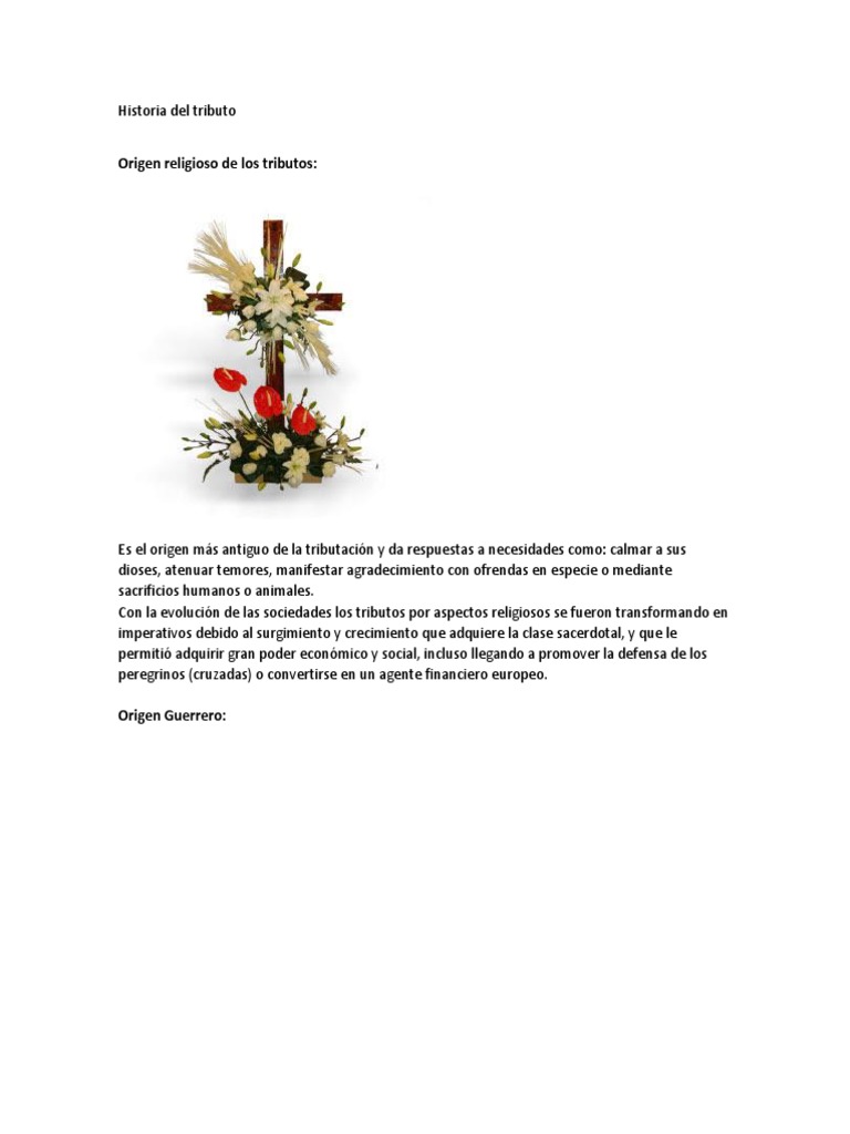 Historia Del Tributo | PDF | Feudalismo | Impuestos