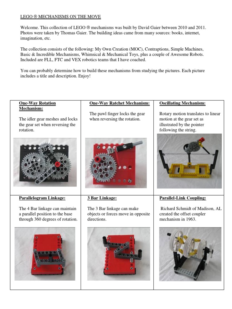 Lego Little Mechanism | PDF | Gear | Steam Engine