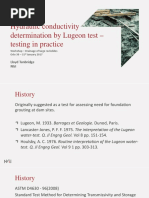 Lugeon Test: Rock Permeability Guide | PDF | Hydraulics | Pressure