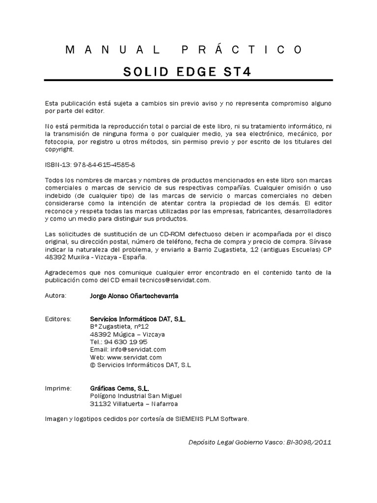 Manual Practico Solid Edge ST4 | PDF | Archivo de computadora | Software
