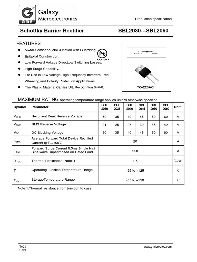 Datasheet PDF | PDF | Rectifier | Electrical Components
