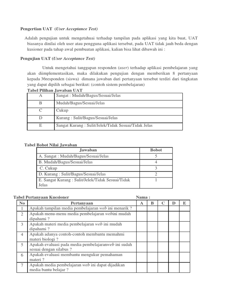 Pengertian User Acceptance Testing (UAT) | PDF