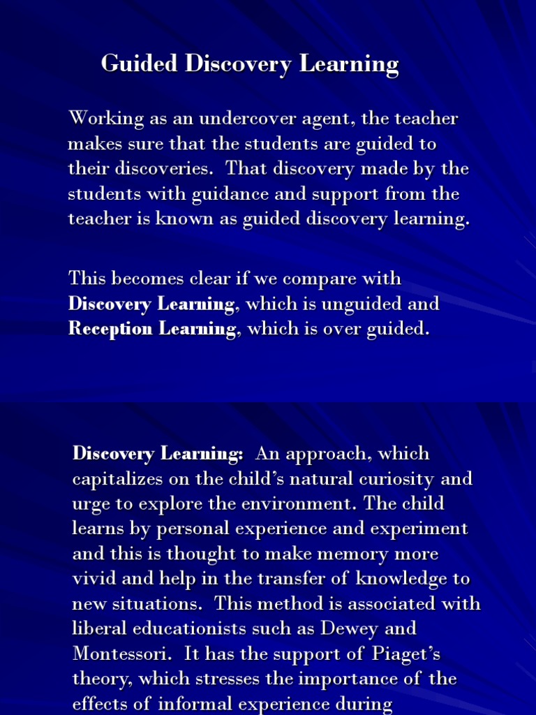 Steps in Guided Discovery Learning | PDF | Learning | Emergence
