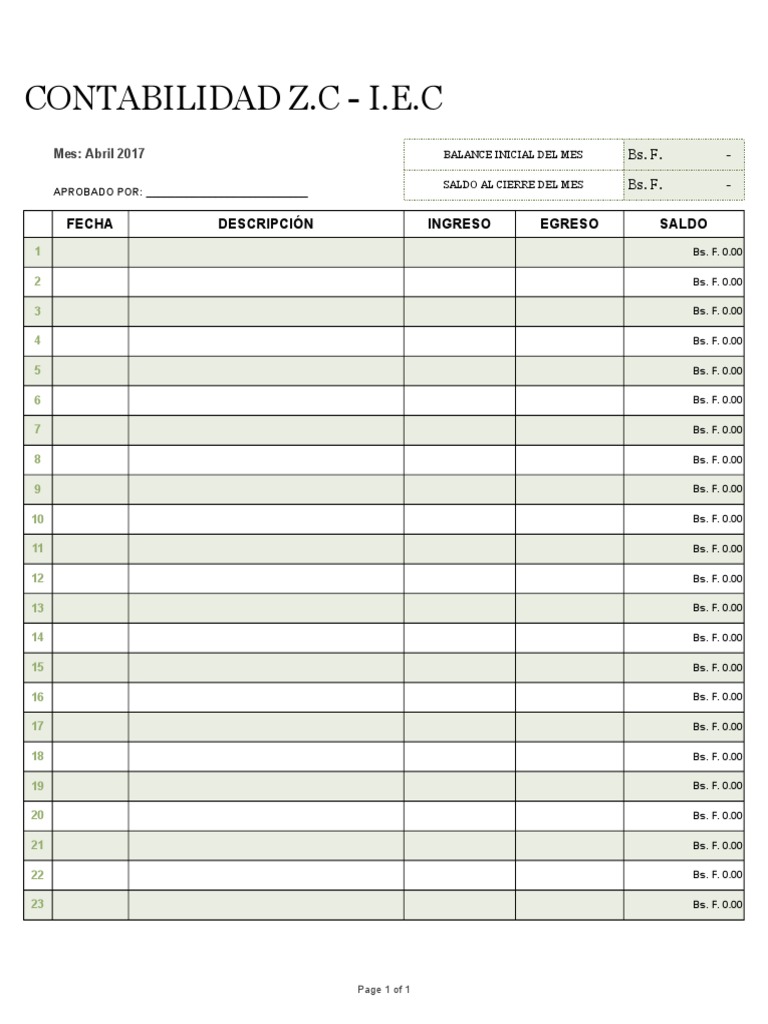 Libro de Contabilidad | PDF