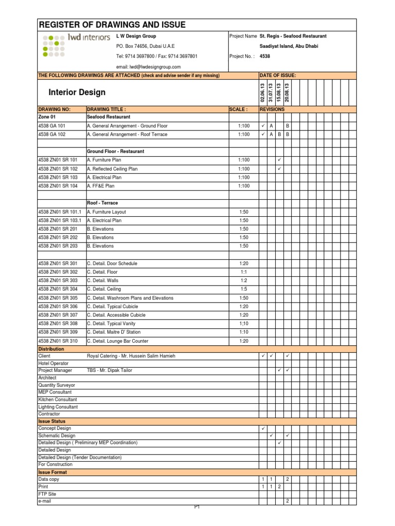 4538 - Drawing Register | PDF | Science | Technology (General)