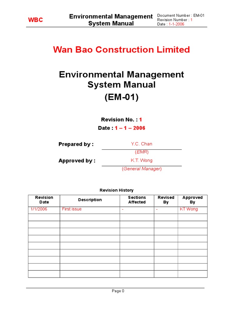 EM01 | PDF | Environmental Resource Management | Environmental Policy