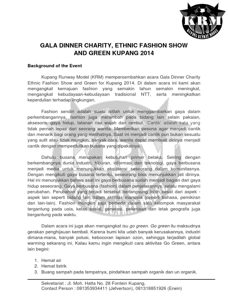 Proposal Gala Dinner | PDF