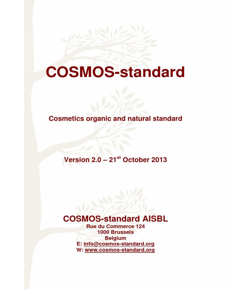 Cosmos Standard v2 21102013 | Cosmetics | Green Chemistry