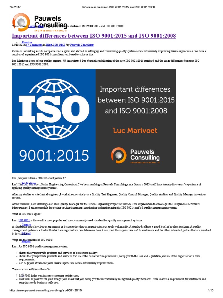 Differences Between ISO 9001_2015 and ISO 9001_2008 | Iso 9000 ... Differences Between ISO 9001_2015 and ISO 9001_2008 | Iso 9000 ...