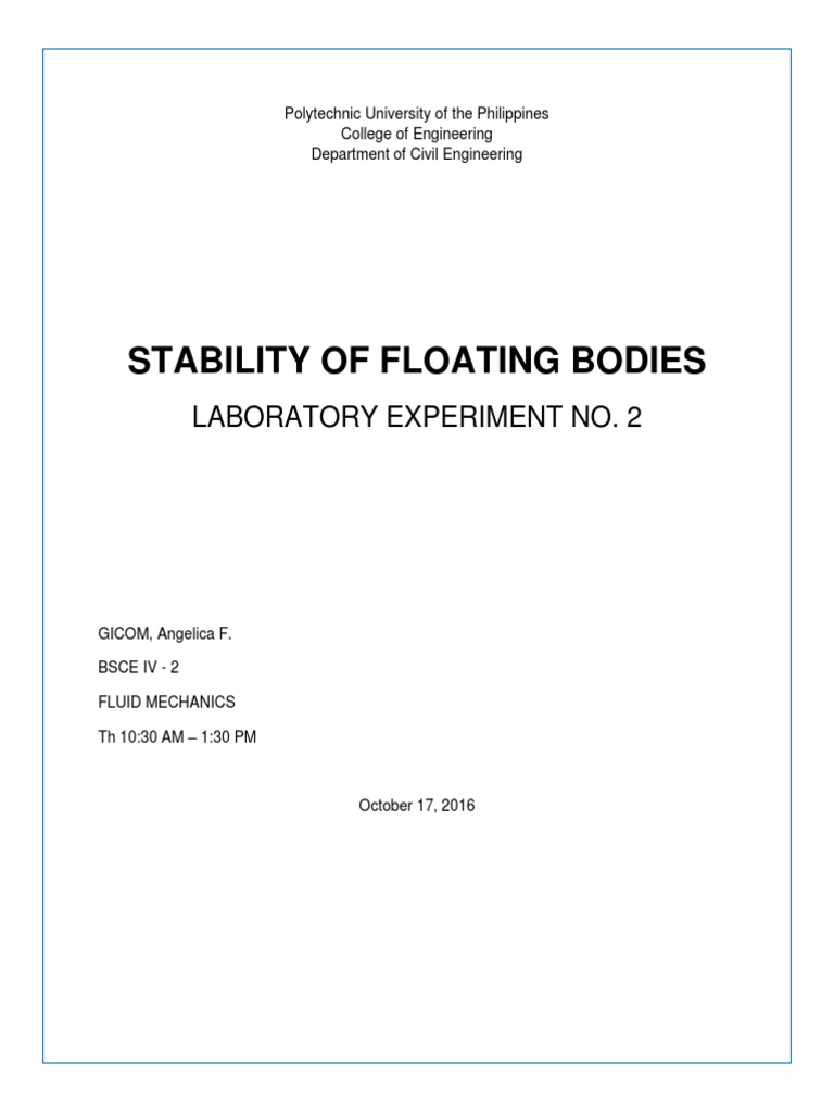 Stability of Floating Bodies | Buoyancy | Classical Mechanics
