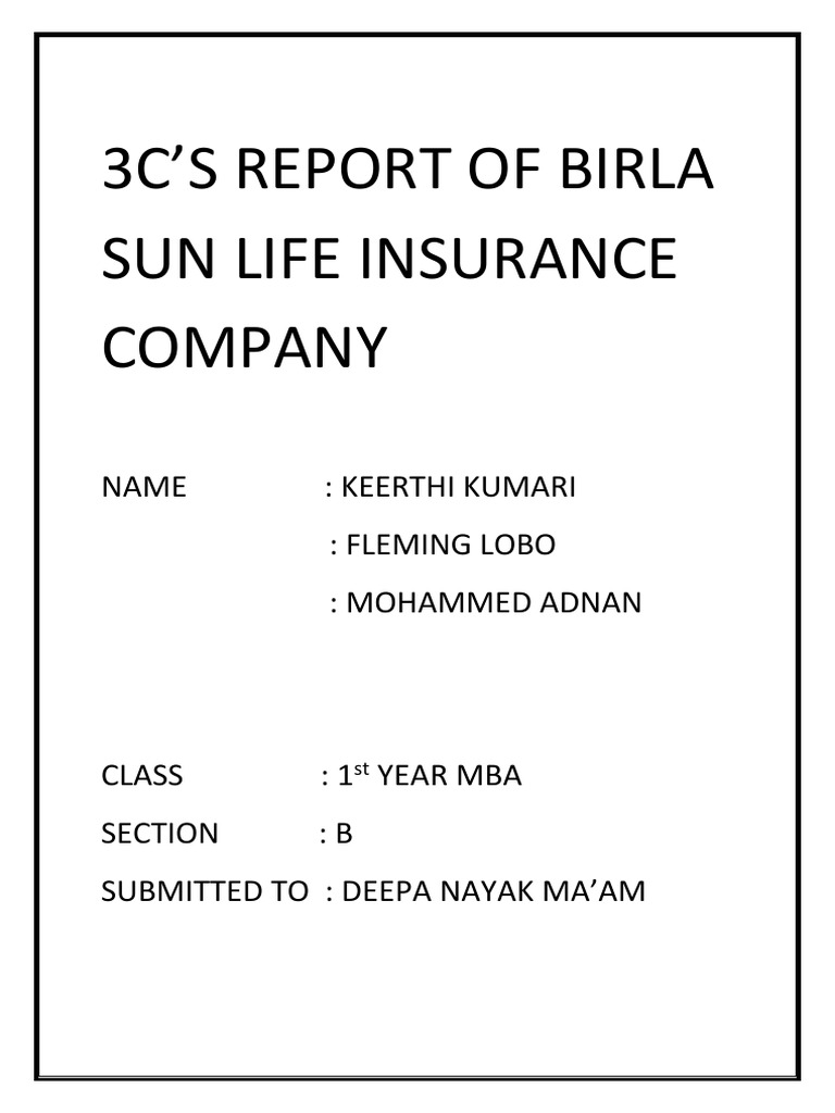 3c Report | PDF | Insurance | Corporate Law