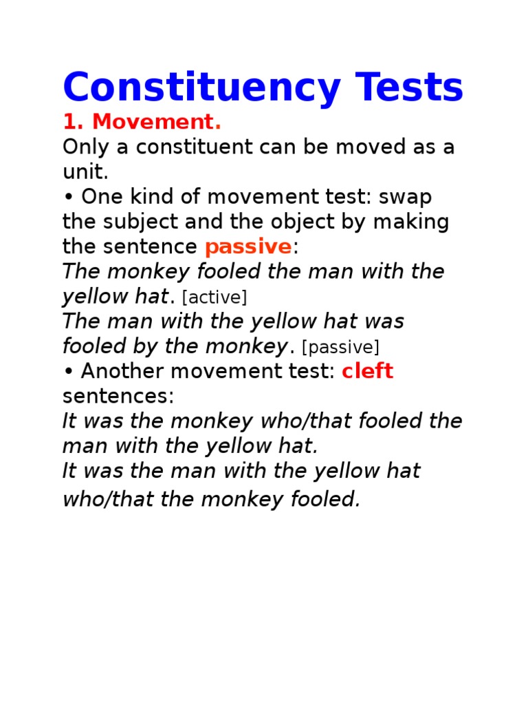 Constituency Test | PDF