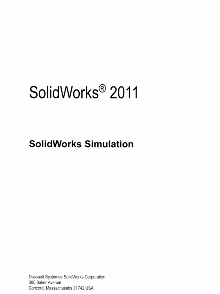 Solidworks Simulation | PDF