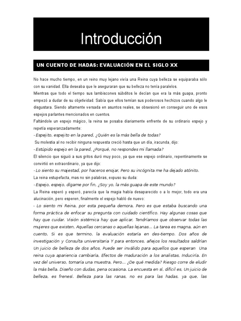 Un Cuento de Hadas - Evaluación en El Siglo XX | PDF | Magia ...