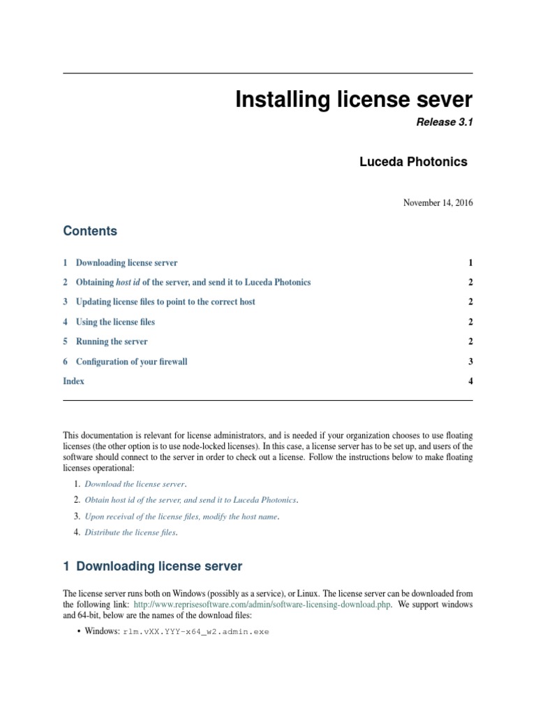 License Server Installation Guide | PDF | Installation (Computer ...