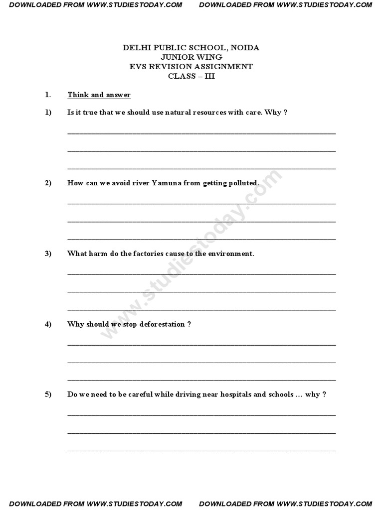 CBSE Class 3 All Subjects Practice Worksheet PDF | PDF