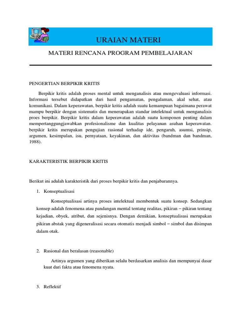 Modul KDK Berpikir Kritis | PDF