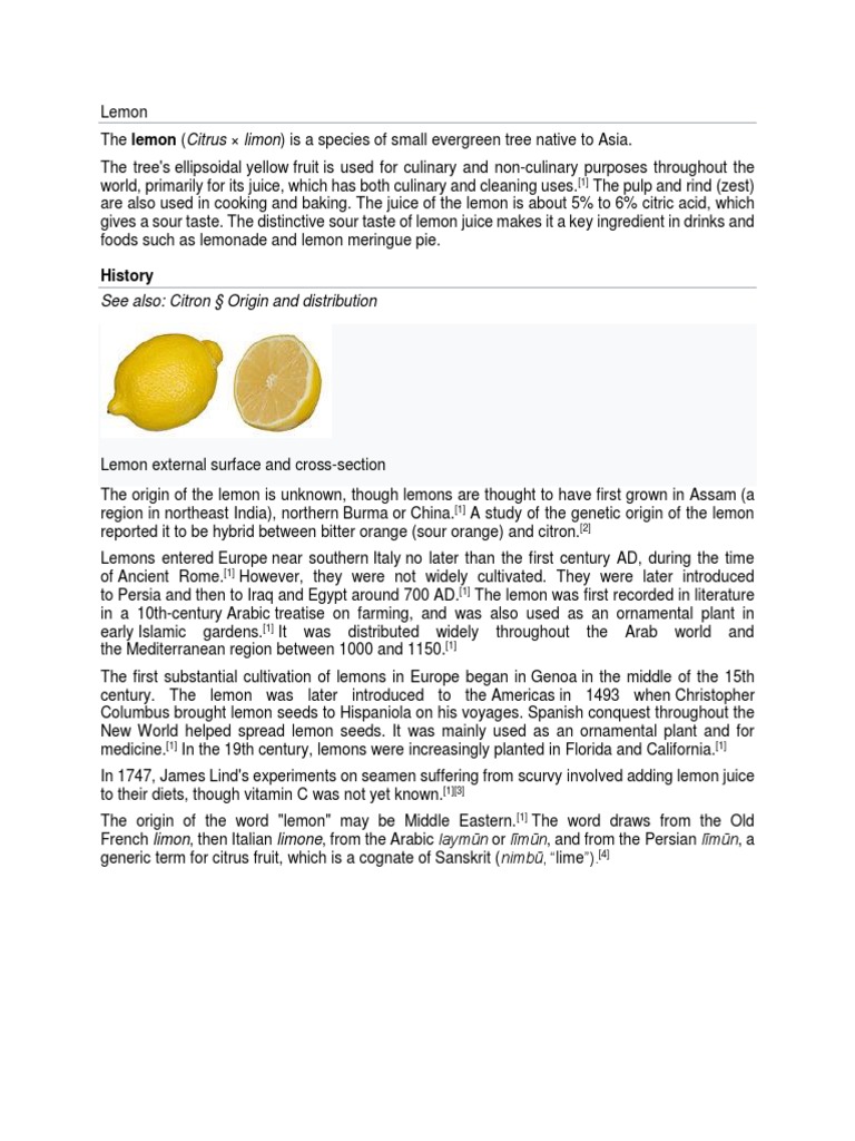 Lemon | PDF | Lemon | Fruit