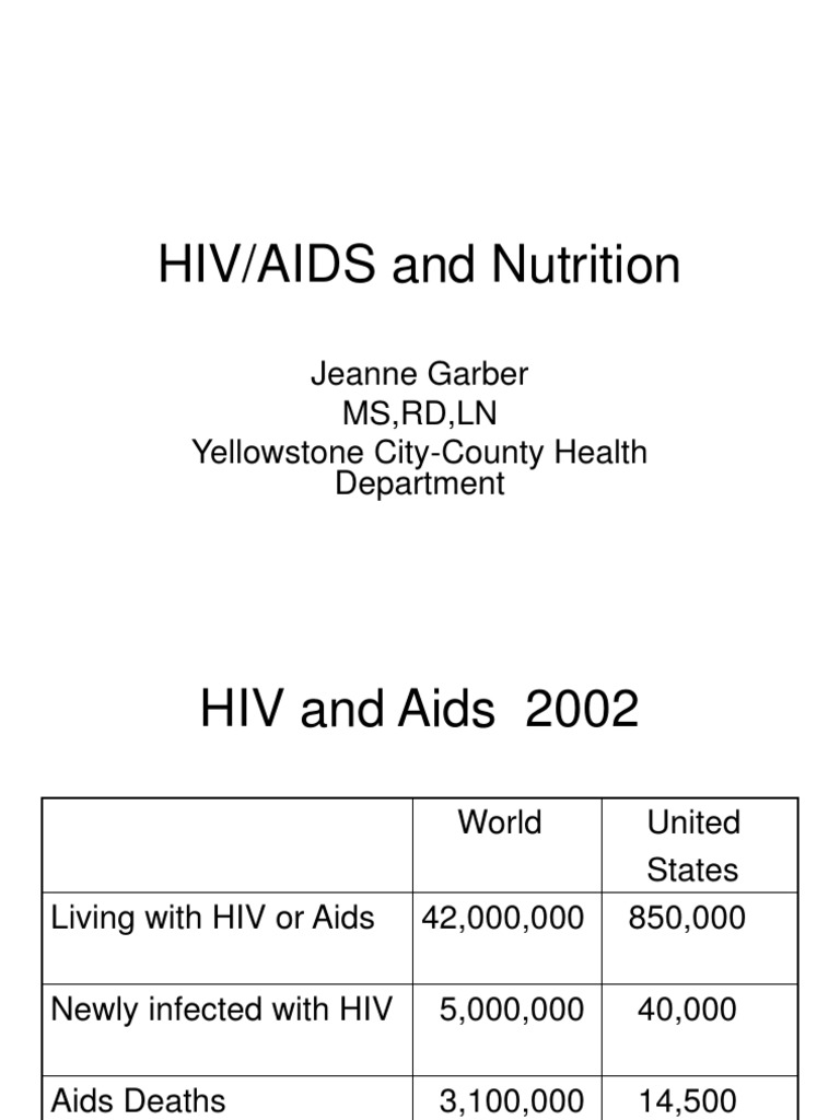 Nutrition Guidelines for HIV/AIDS Care | PDF | Hiv/Aids | Dietary ...