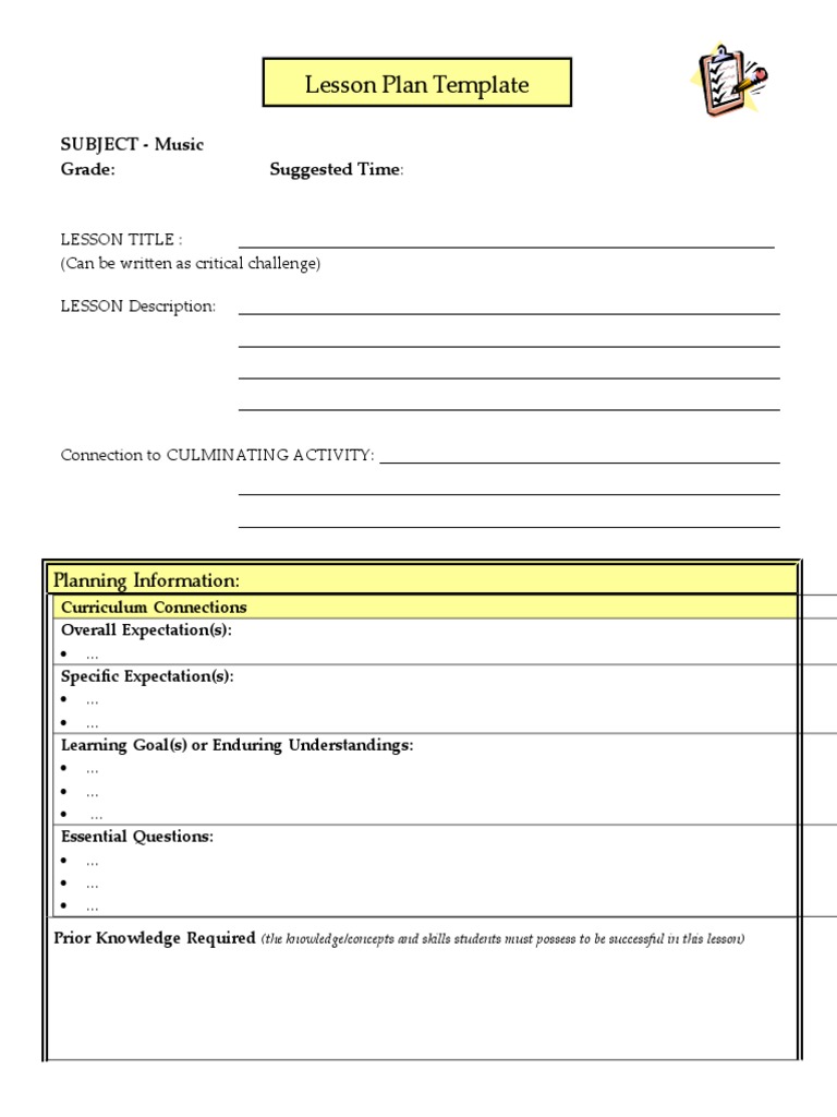 A Lesson Plan Template | Differentiated Instruction | Lesson Plan