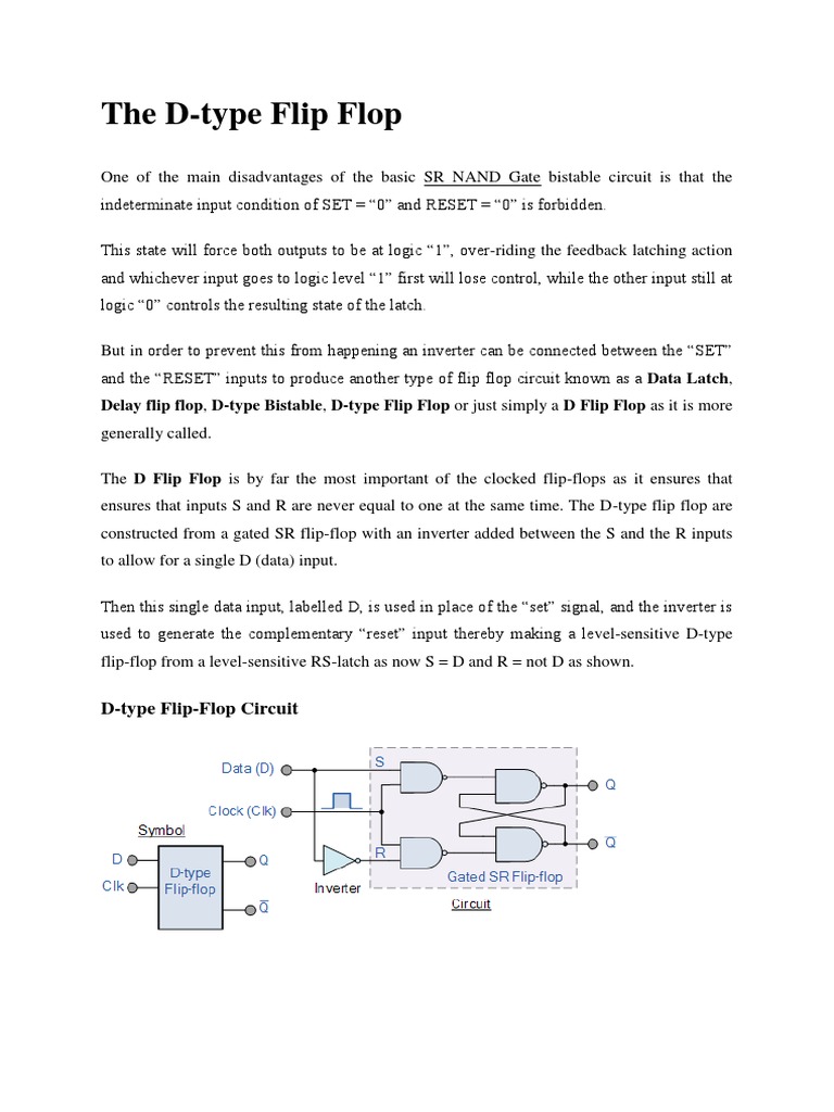 The D Flip Flop | PDF | Computer Engineering | Computer Data