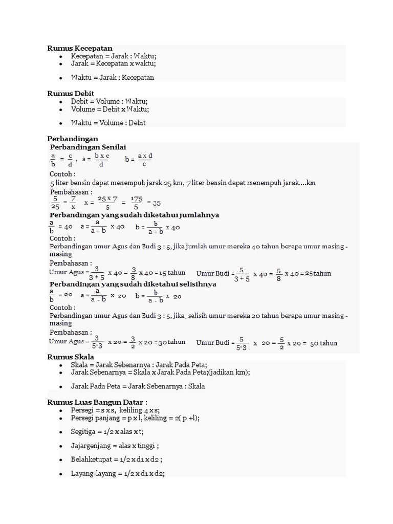 Rumus Kecepatan | PDF