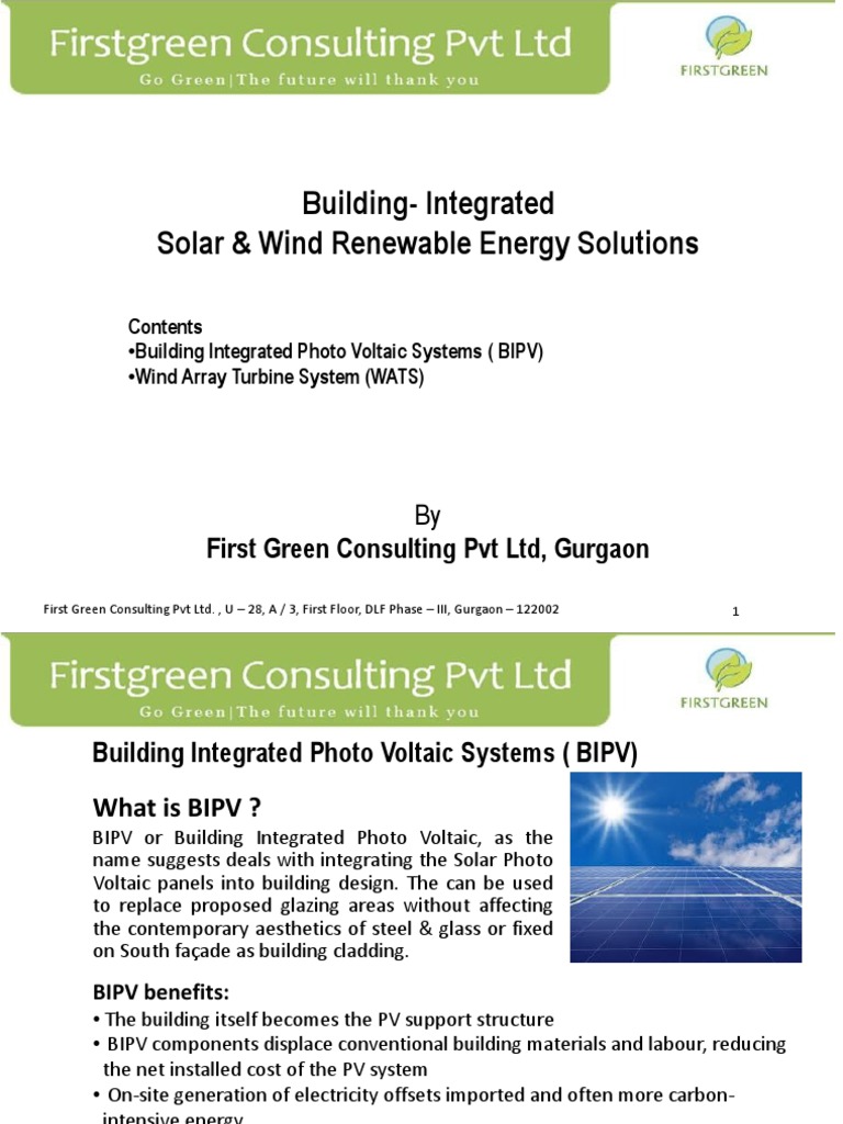 Building Integrated Renewable Energy Systems | PDF | Wind Power ...