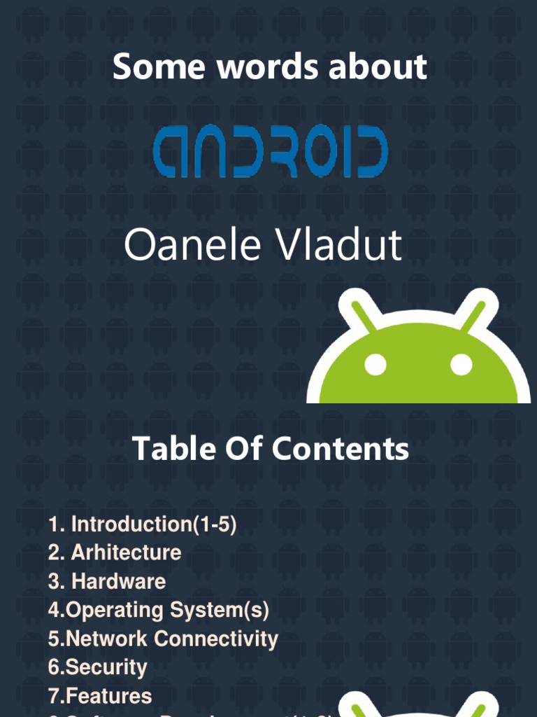 An Overview of the Android Operating System: Architecture, Hardware ...