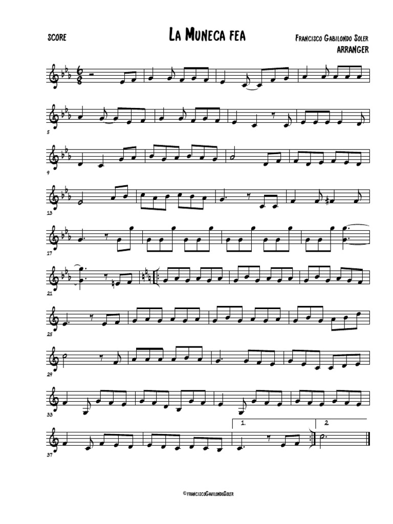 La Muñeca Fea (Melodia) | PDF