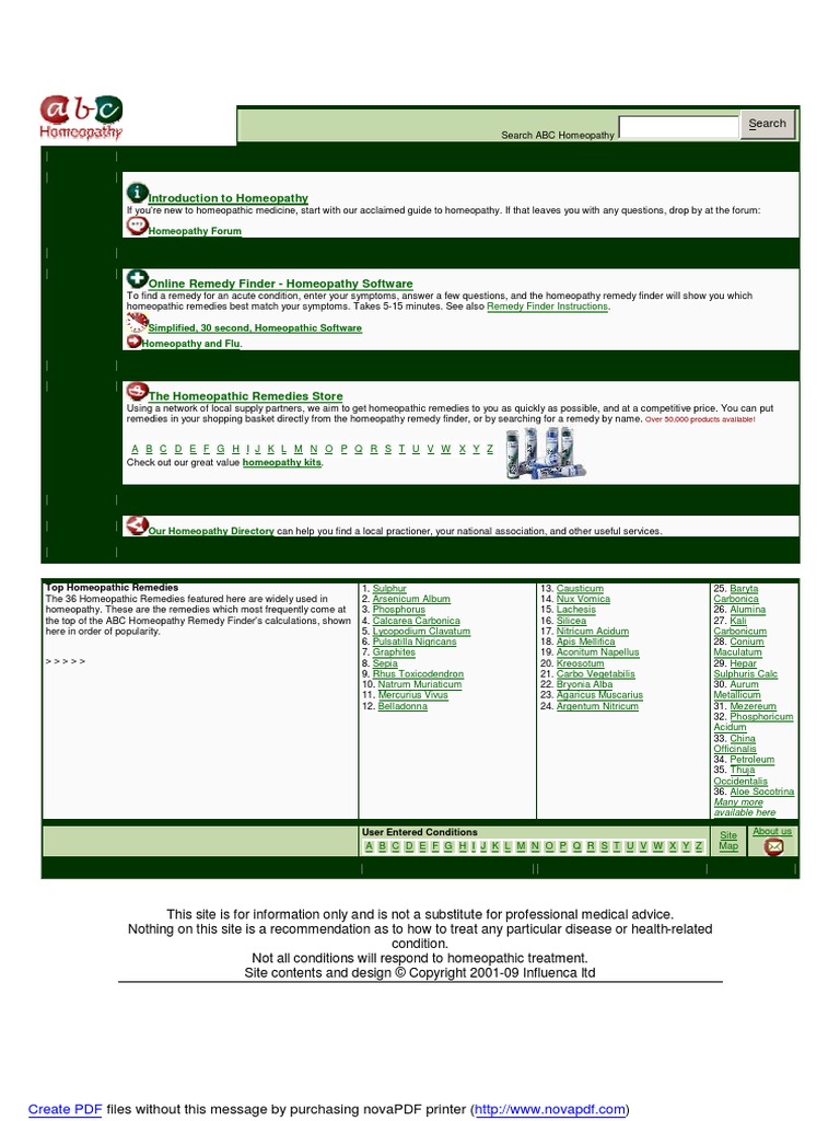 ABC Homeopathy | PDF | Homeopathy | Medicine