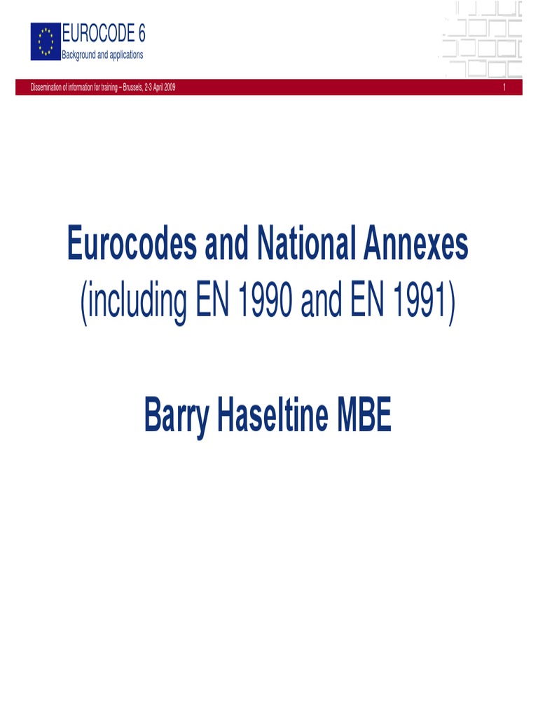 Eurocodes and National Annexes: (Including EN 1990 and EN 1991) | PDF ...